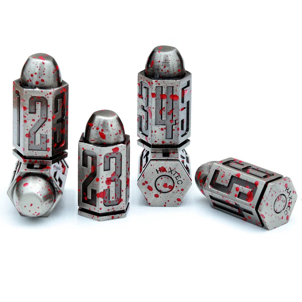 Haxtec Bullet: Bloodstained Antique Iron Dice Set, 6-Pack