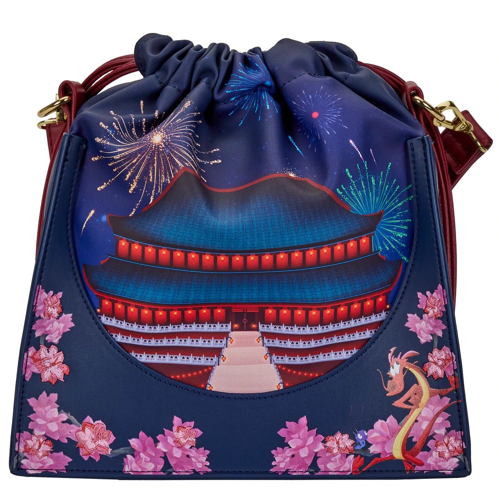Loungefly Disney Princess Mulan Castle Crossbody Bag