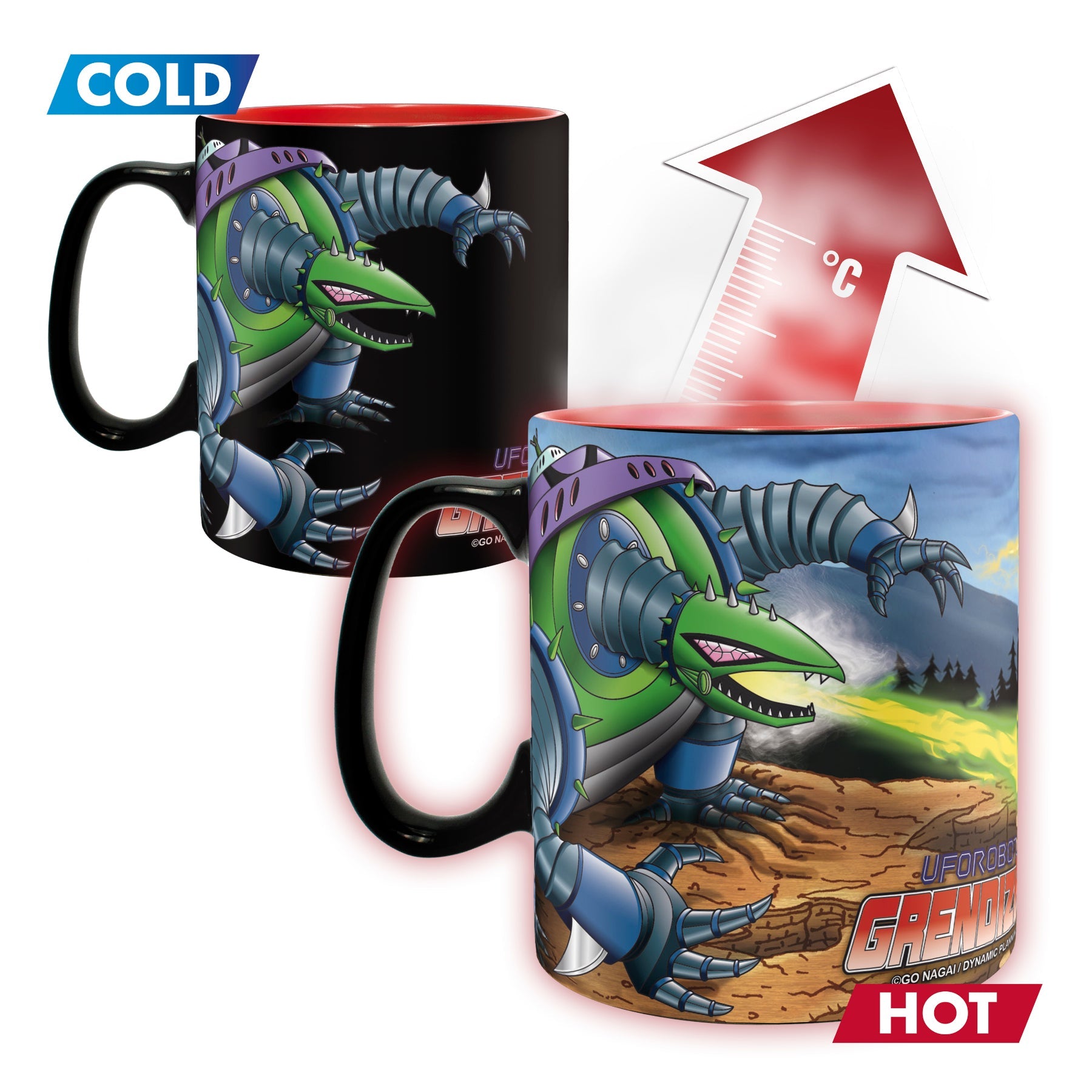 Abysse Grendizer vs Giru Giru Heat Change Mug